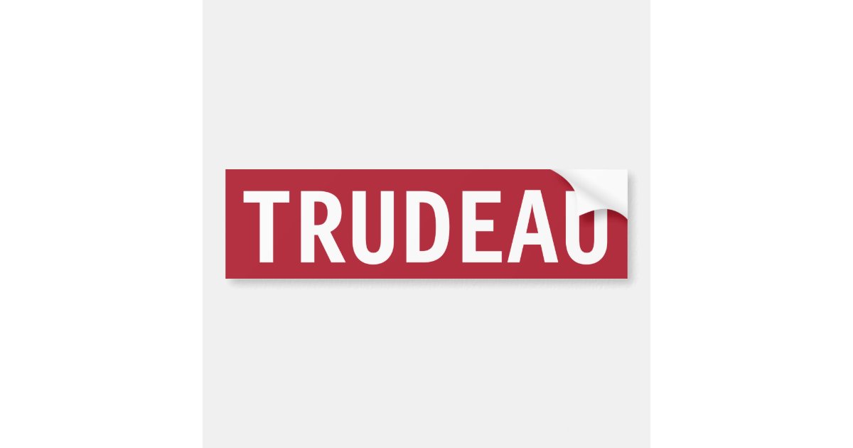 STOP TRUDEAU BUMPER STICKER | Zazzle