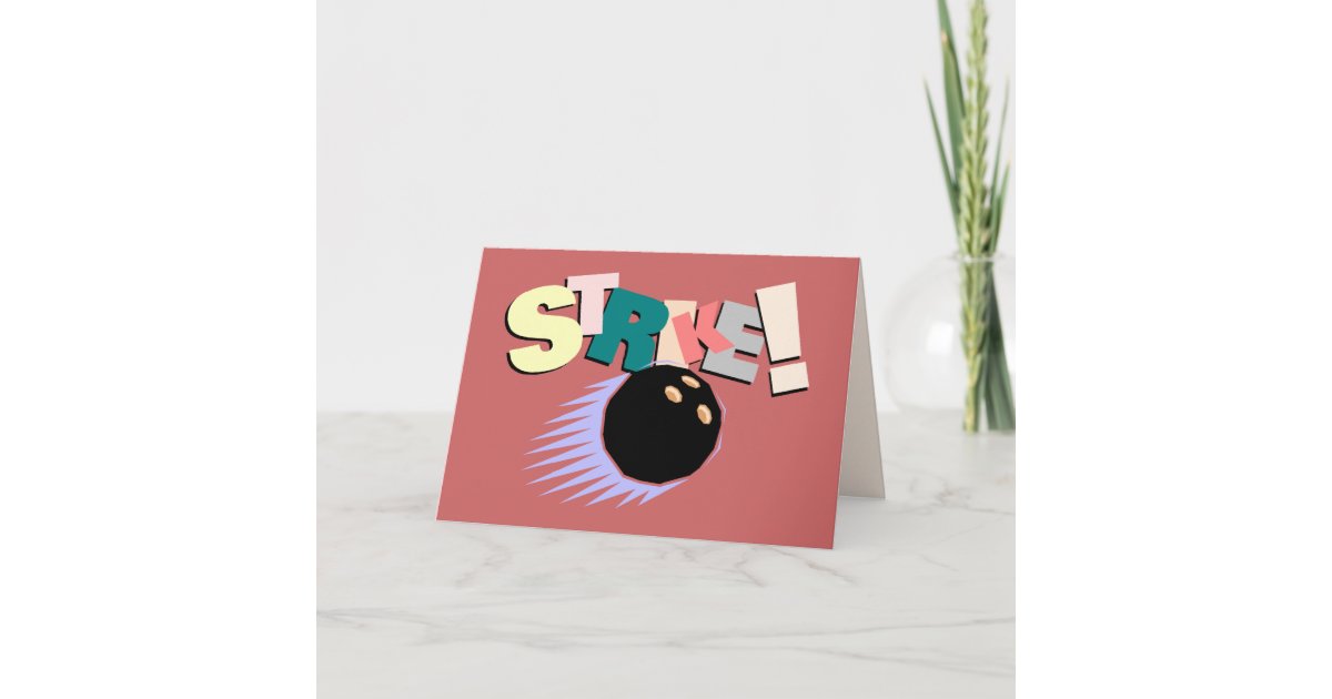 strike! Bowling or congratulations Card | Zazzle.ca
