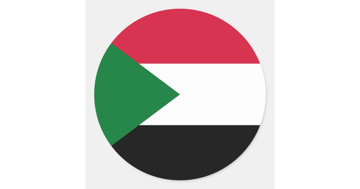 Sudan Flag Classic Round Sticker | Zazzle