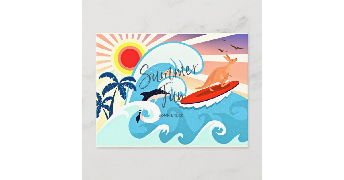 Summer Fun, Down Under Postcard | Zazzle