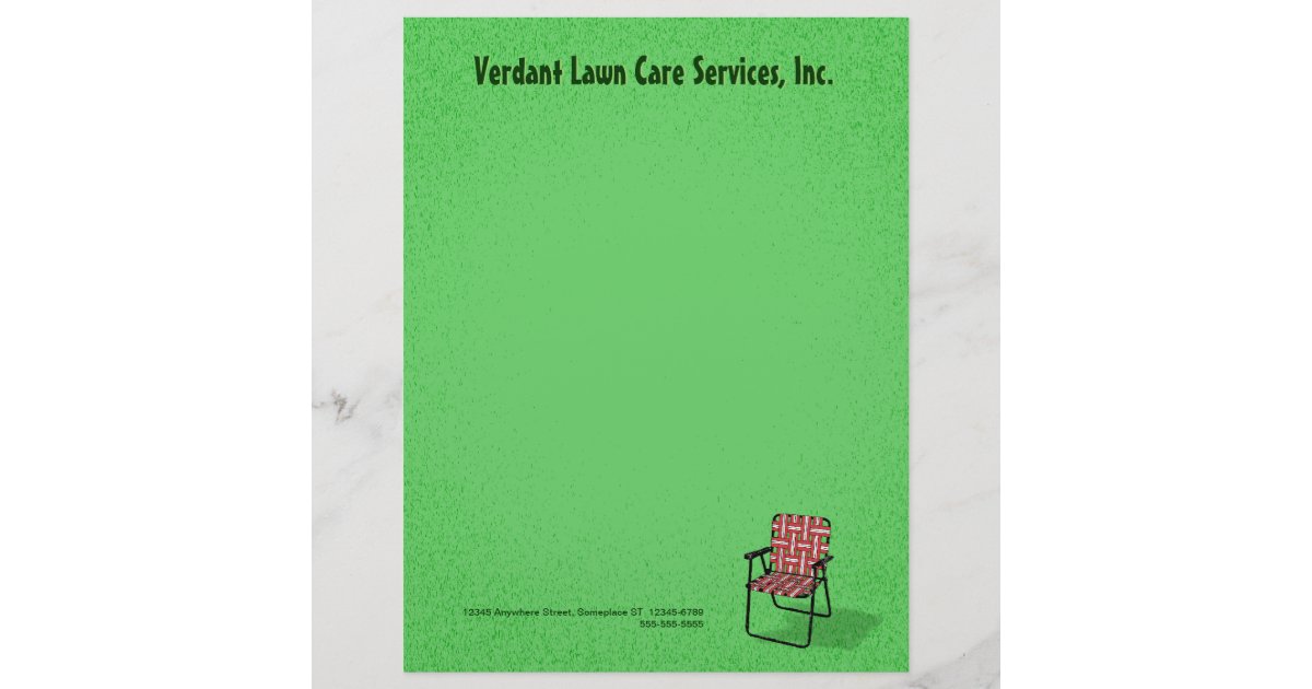 Summer Lawn [Custom Letterhead] Letterhead | Zazzle