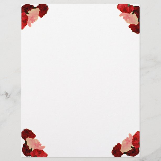 Roses Are Red Letterhead | Zazzle CA