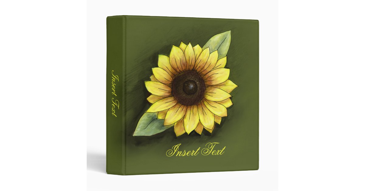 Sunflower Binder | Zazzle