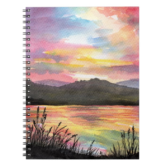 Sunset by the Lake Notebook | Zazzle.ca