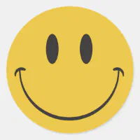 Silly Smiley Tongue Out Emoji Classic Round Sticker