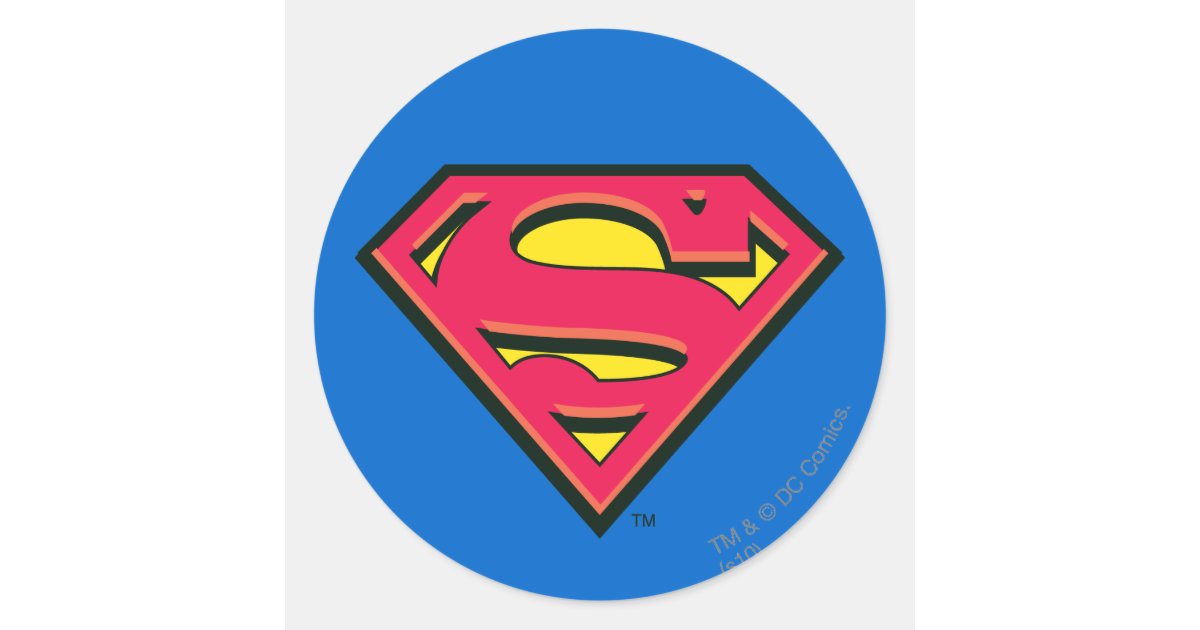 Superman S-Shield | Classic Logo Classic Round Sticker | Zazzle