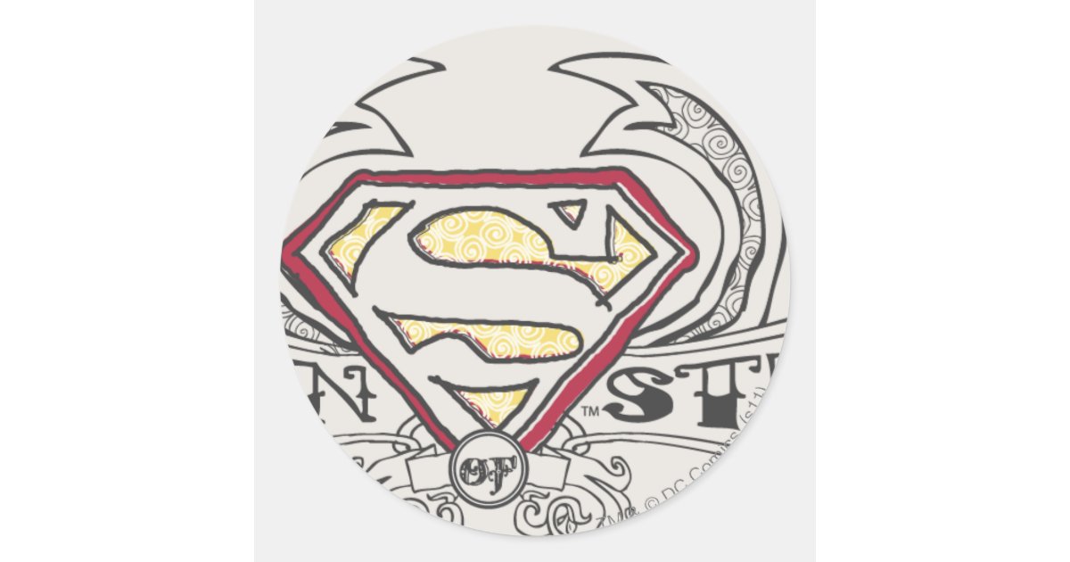 Superman Stylized | Texture Logo Classic Round Sticker | Zazzle