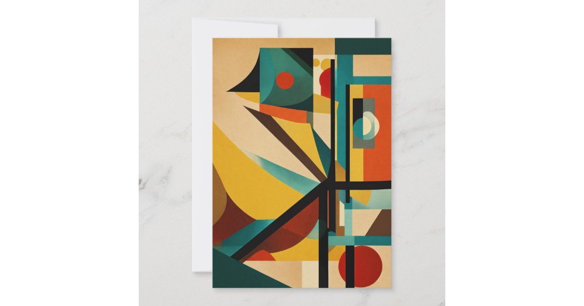 "Surrealist Bauhaus Invitation" Invitation | Zazzle