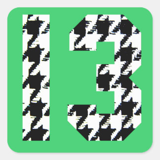 Number 13 Stickers, Number 13 Custom Sticker Designs