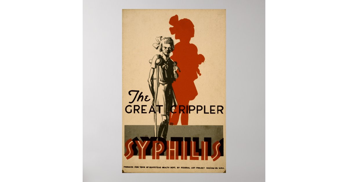 Syphilis Grand Crippler Vintage WPA Health Poster | Zazzle.ca