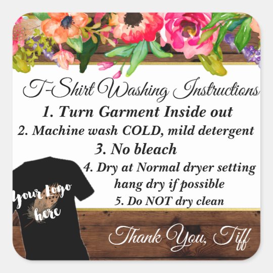 T shirt maker stickers HTV washing instructions | Zazzle.ca