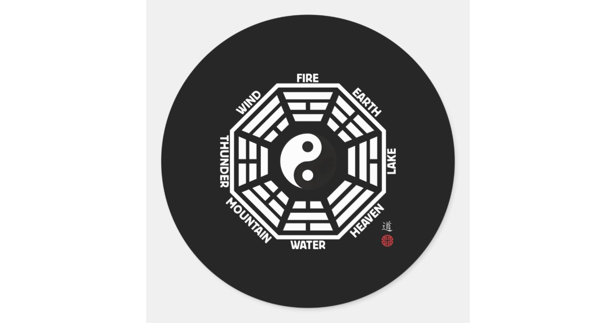 Tai Chi Yin Yang King Wen Bagua Classic Round Sticker | Zazzle