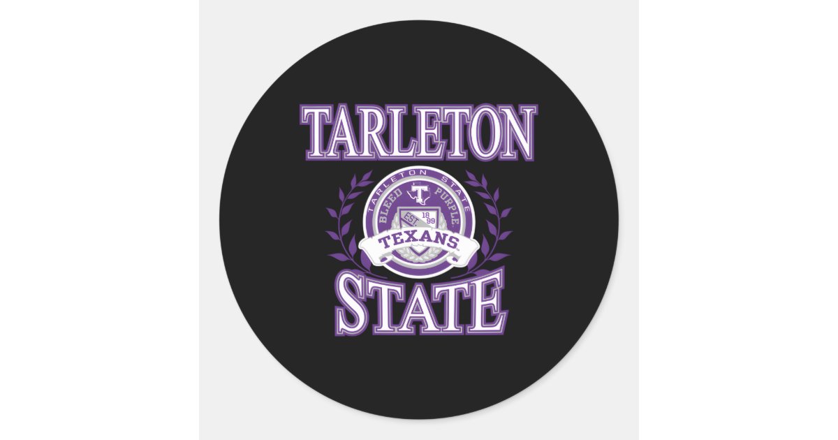 Tarleton State Texans Laurels Classic Round Sticker | Zazzle