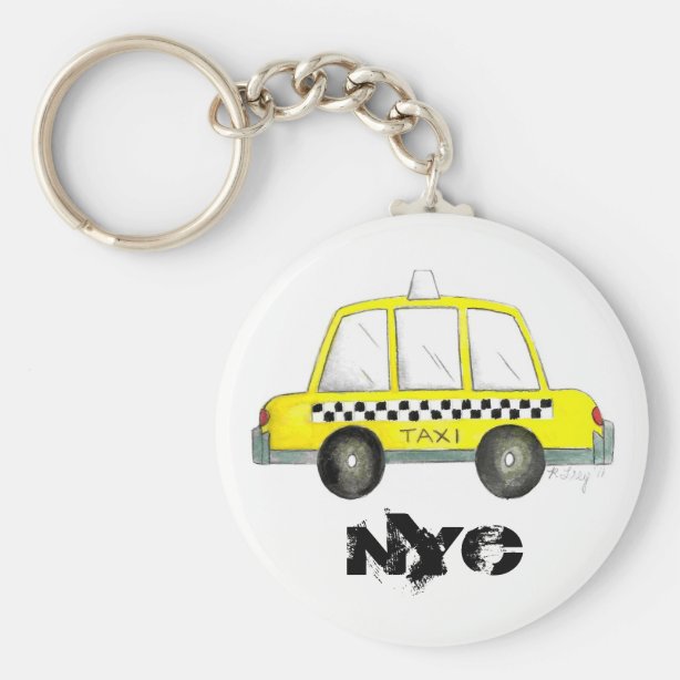 Taxi Cab Keychains & Key Rings | Zazzle CA