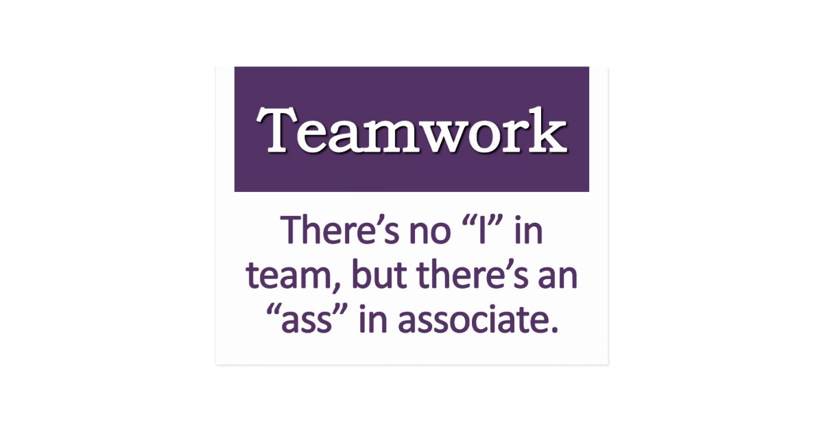 Teamwork Definition Postcard | Zazzle.ca