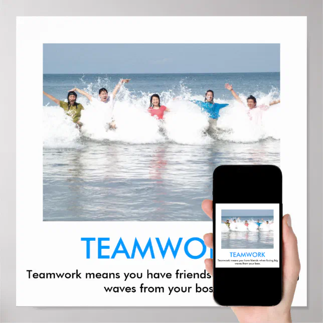 TEAMWORK demotivational poster | Zazzle