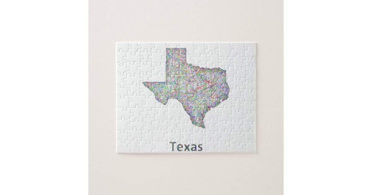 Texas map jigsaw puzzle | Zazzle