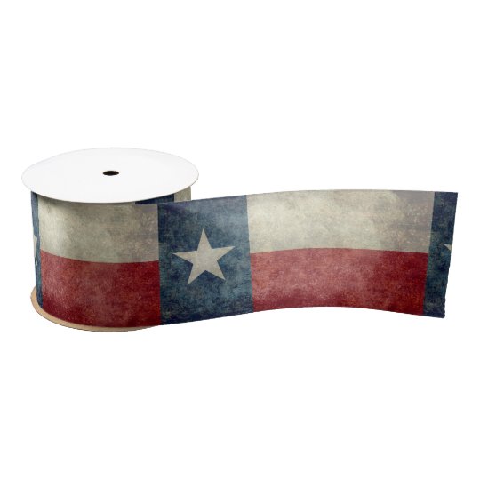 Texas state flag vintage retro style Ribbon Satin Ribbon | Zazzle.ca
