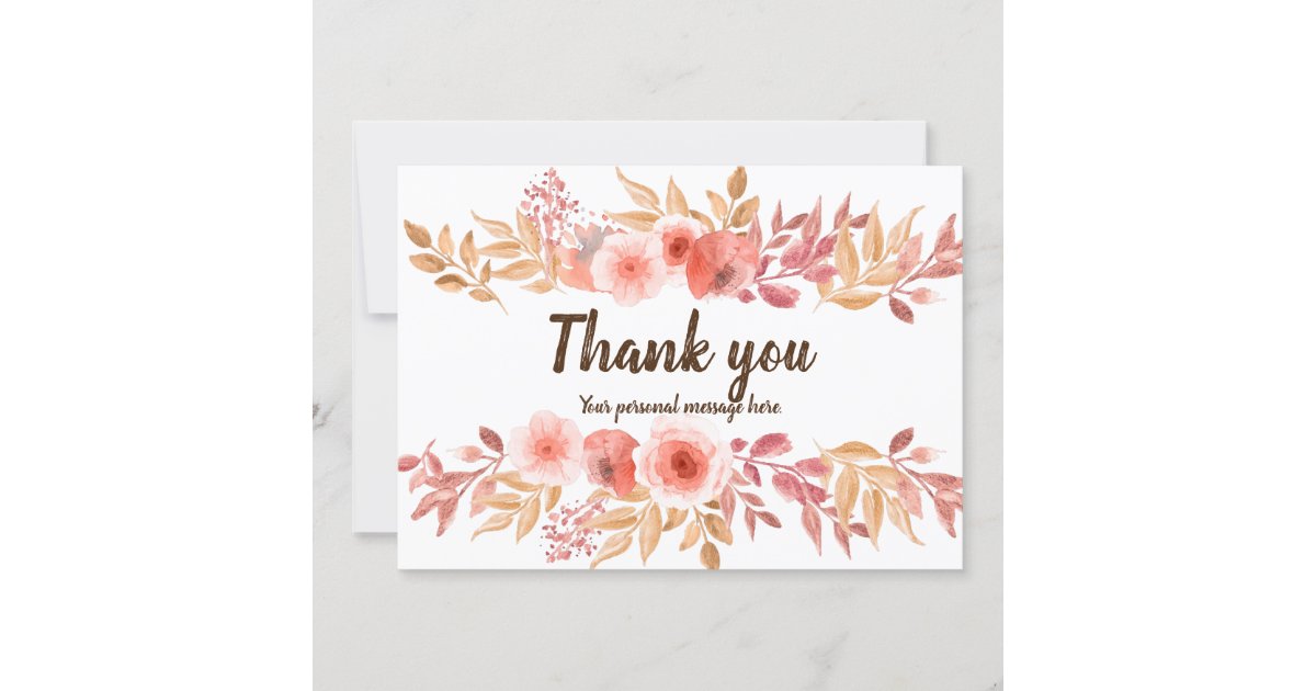 Thank You Card, Personal Thank You Card | Zazzle