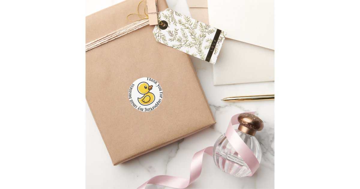 Thank you for supporting my small business, Duck, Classic Round Sticker ...