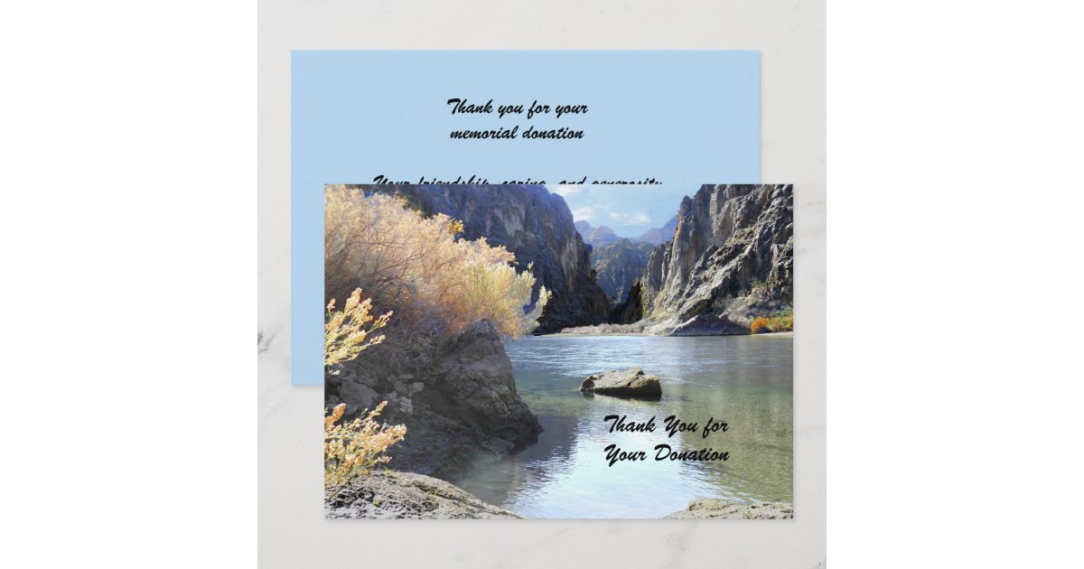 Thank You for Your Donation Beautiful Scenery Card | Zazzle