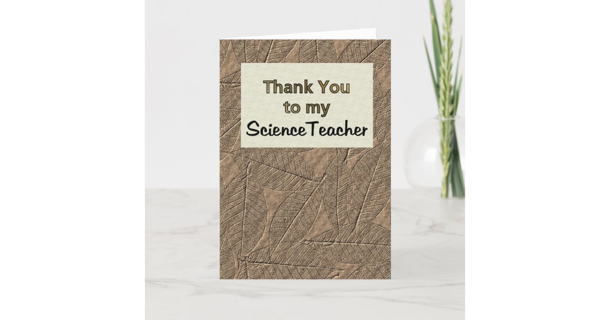 Thank You To My Science Teacher | Zazzle.ca