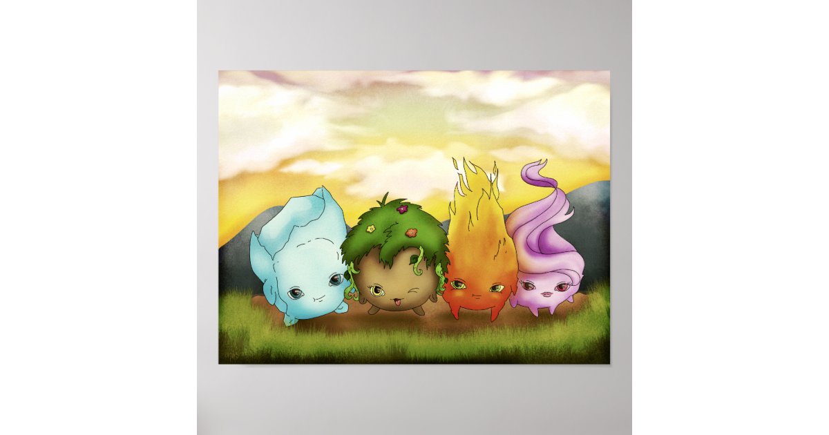 The 4 Elements Poster | Zazzle