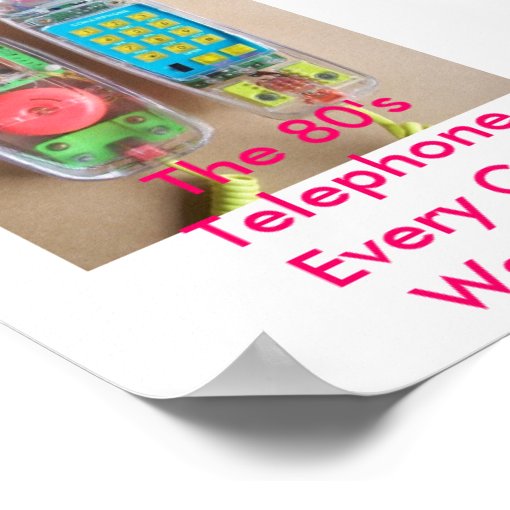 The 80's Telephone Poster | Zazzle