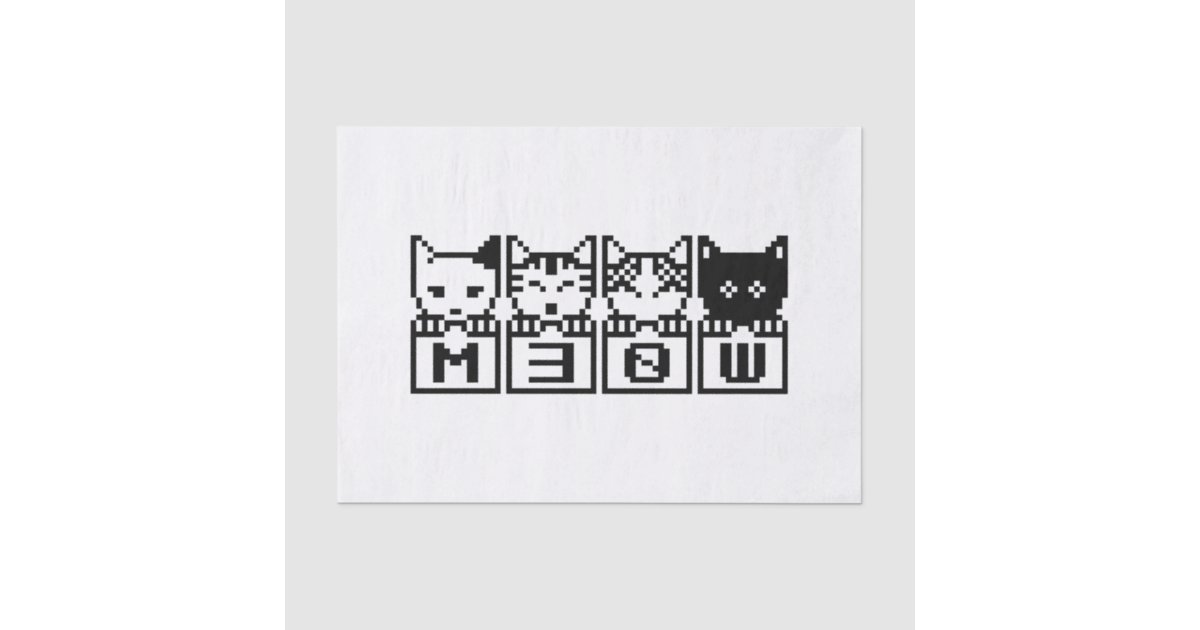 THE 8-BIT CATS M30W TISSUE PAPER | Zazzle