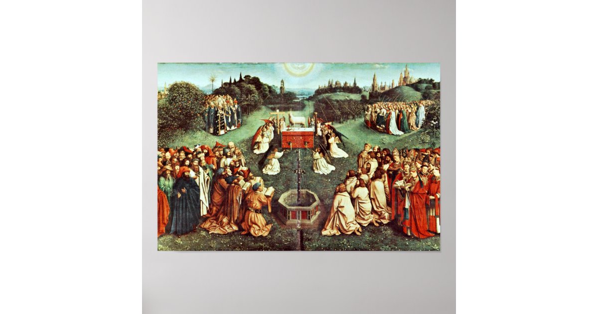 The Adoration Of The Mystical Lamb By Eyck Hubert Poster | Zazzle