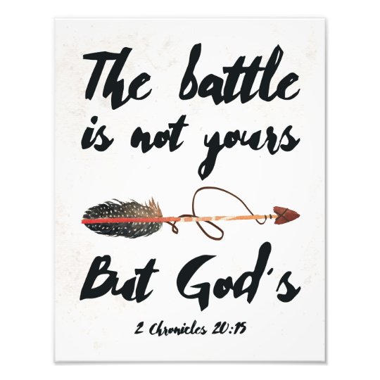 The Battle is Not Yours, But God's Wall Art | Zazzle.ca