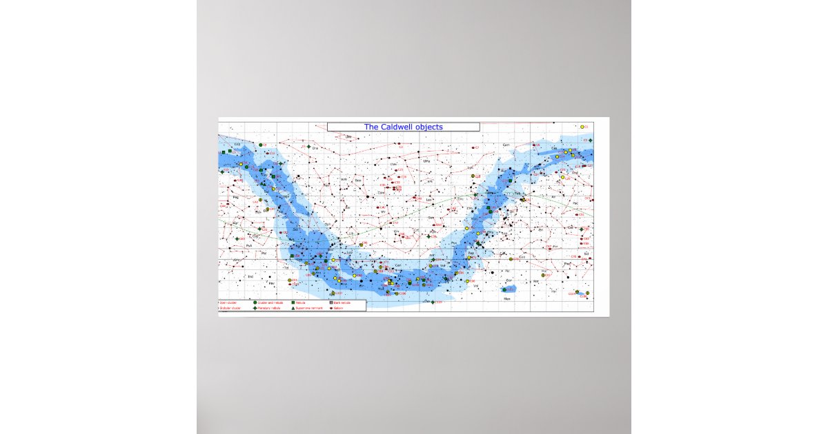 The Caldwell Catalogue Star Chart | Zazzle