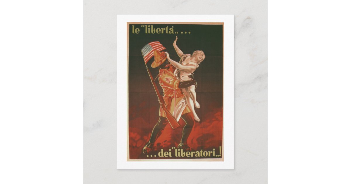 The freedom of the liberators Propaganda Poster Postcard | Zazzle