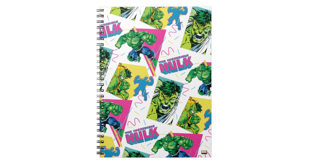 The Incredible Hulk 90's Pattern Notebook | Zazzle