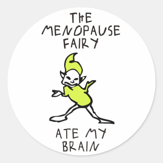 The Menopause Fairy Classic Round Sticker | Zazzle.ca