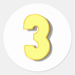Number 3 Stickers | Zazzle CA