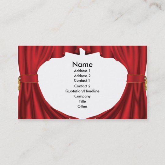 Theatre curtains business card design | Zazzle.ca