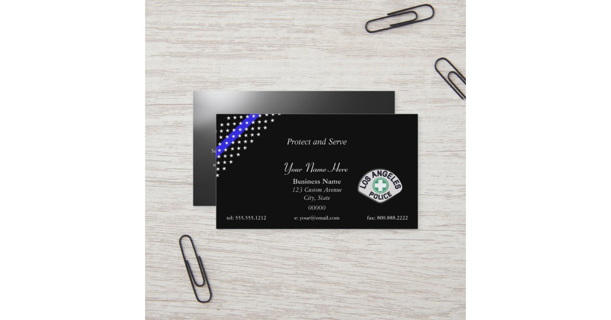 Thin Blue Line LAPD Business Card | Zazzle