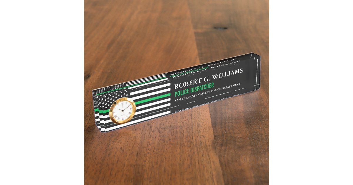 Thin Green Line | Border Patrol | Park Ranger Nameplate | Zazzle