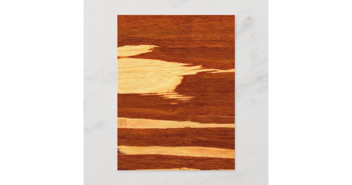Tiger Stripe Bamboo Wood Grain Look Postcard | Zazzle