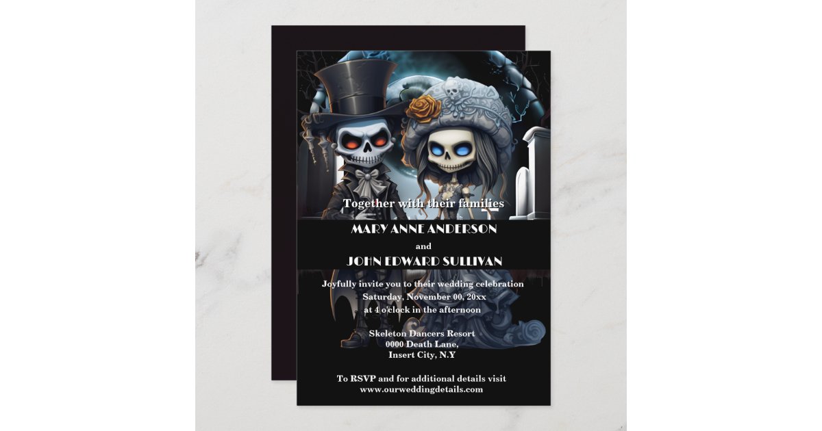 Till death do us part corpse bride groom invitation | Zazzle