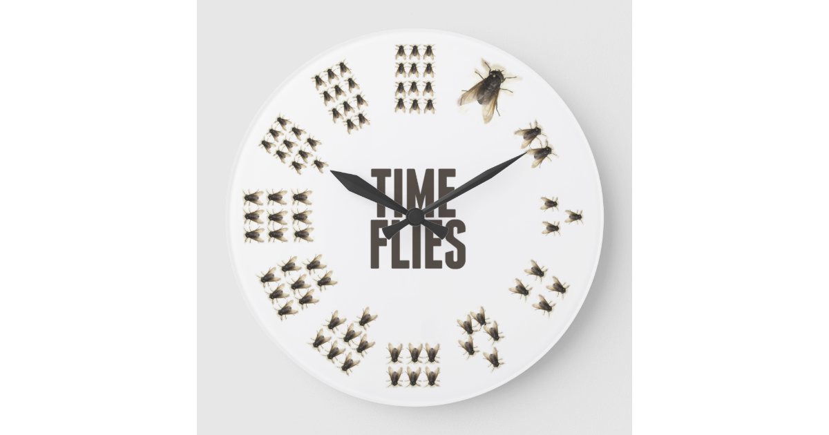 Time Flies Clock | Zazzle