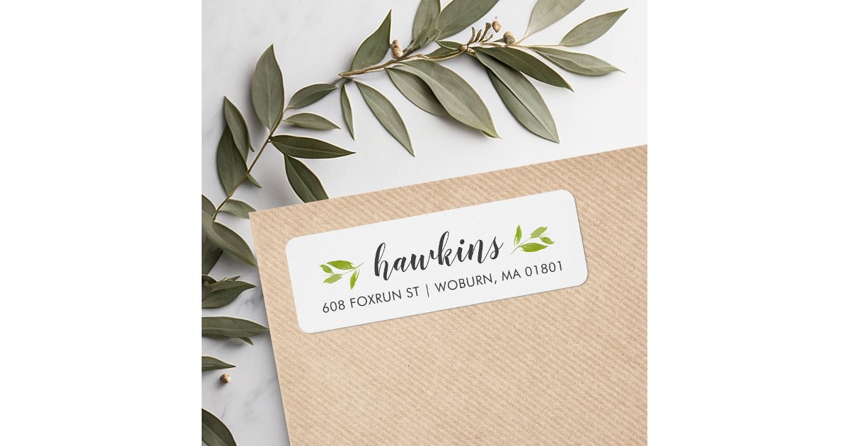 Tiny Twigs Personalized Return Address Labels | Zazzle