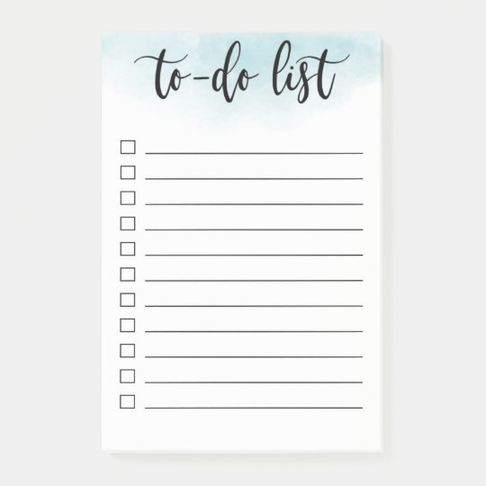 to do list post it notes with watercolour | Zazzle.ca