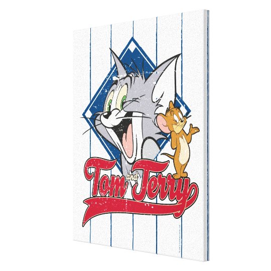 Tom And Jerry | Tom And Jerry On Baseball Diamond Canvas Print | Zazzle.ca