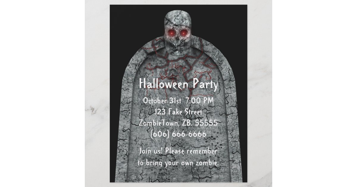 Tombstone - Halloween Flyer | Zazzle
