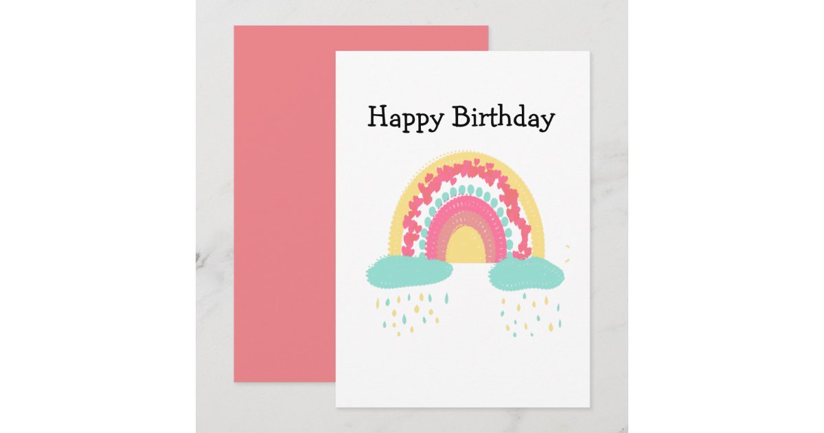 Tootsie Fruity Rainbow Happy Birthday Invitation | Zazzle