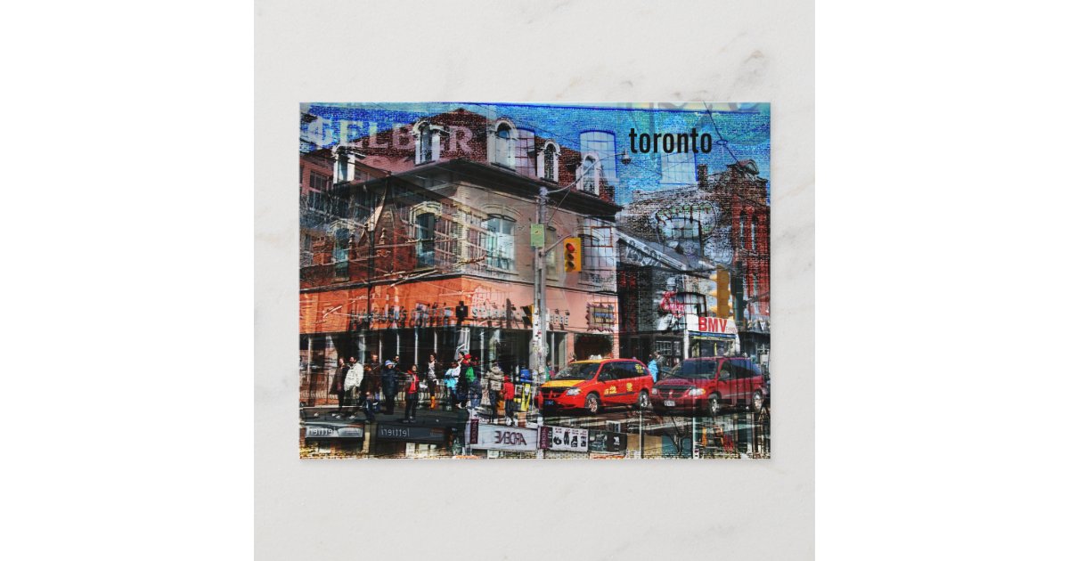 Toronto Queen street collage postcard | Zazzle