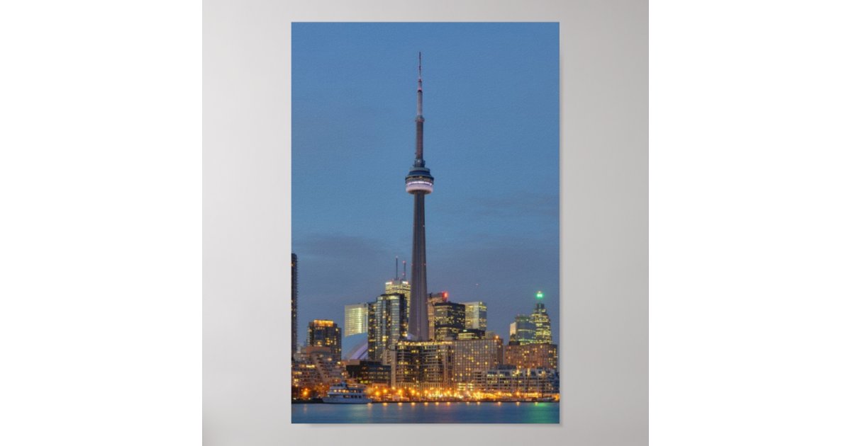 Toronto Skyline at night Poster | Zazzle