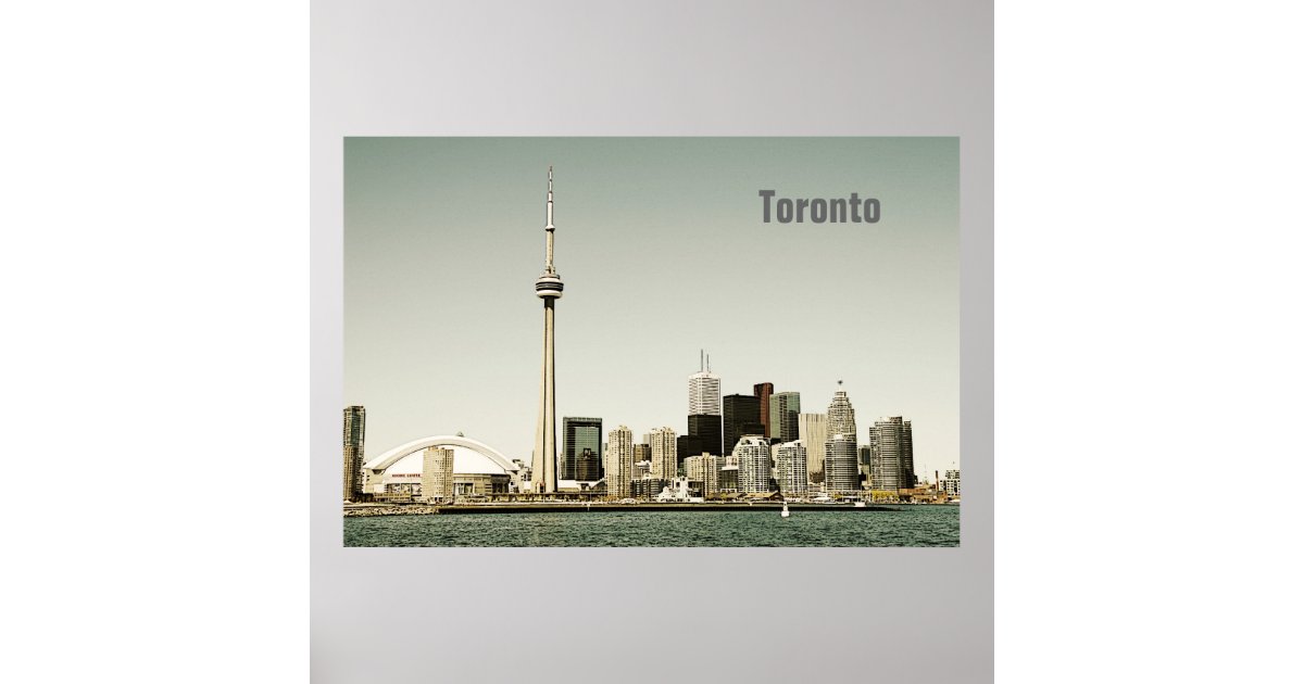 Toronto skyline poster | Zazzle